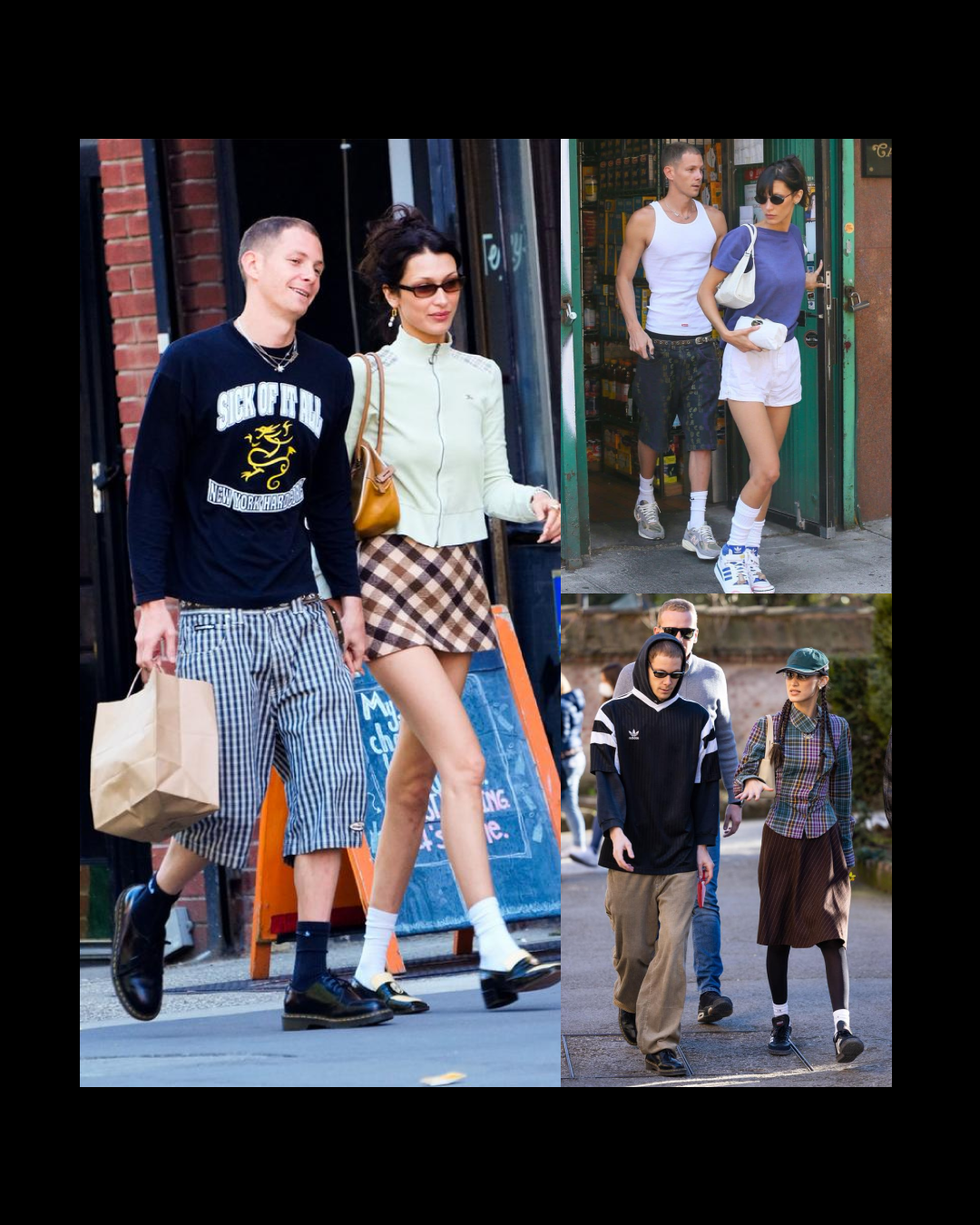 Cách mặc đồ đôi đẹp mà không cần phải "gồng" của Bella Hadid và bạn trai